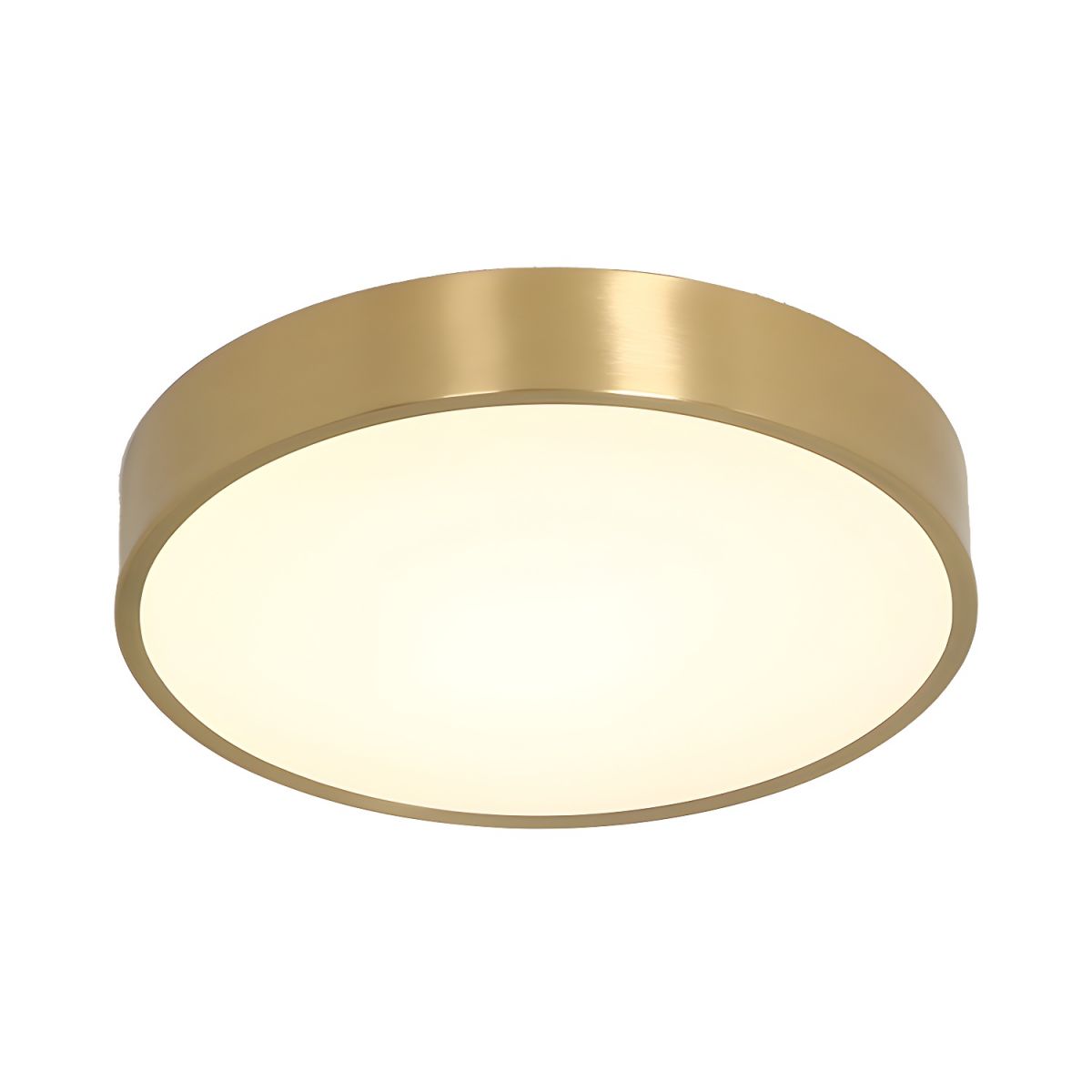 Ultra Thin Round Ceiling Flush Mount Modernist Acrylic Brass LED Light ...