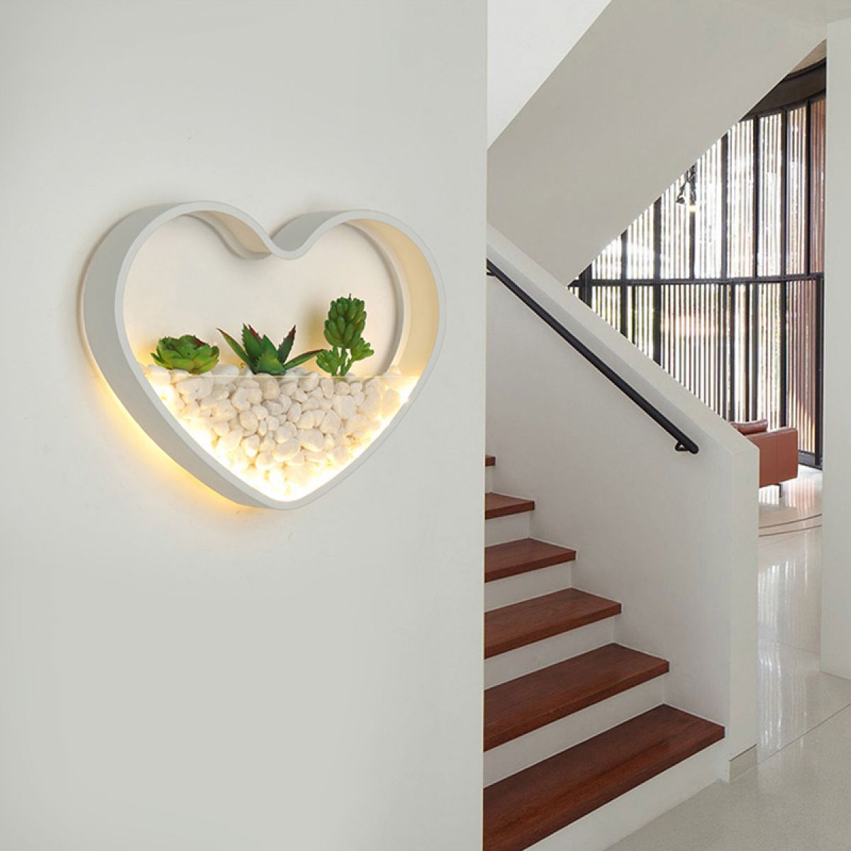 Nordic Loving Heart Wall Light Acrylic LED Hallway Wall Sconce Lighting ...