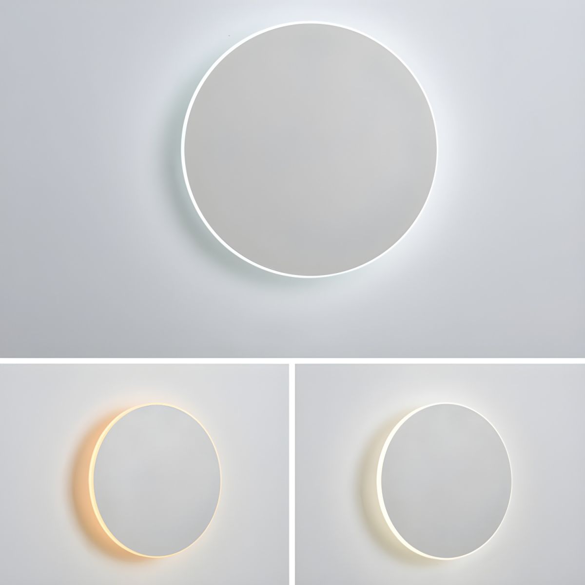 1-Light Round Disc Wall Light Fixtures Modern Minimalist Style Acrylic ...