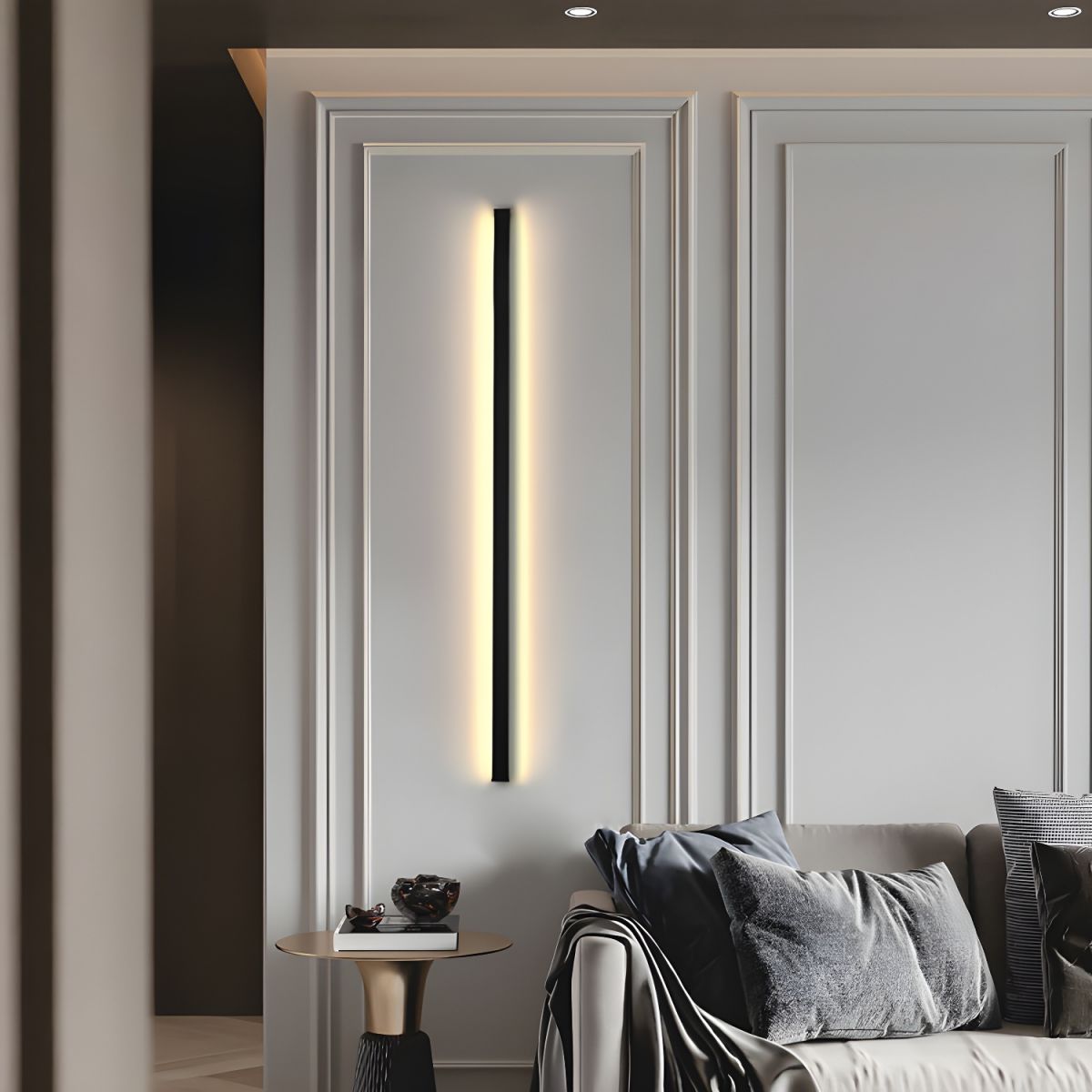 Modern Simple Long Strip Shade Wall Sconce Metal 1 Light Sconces in ...